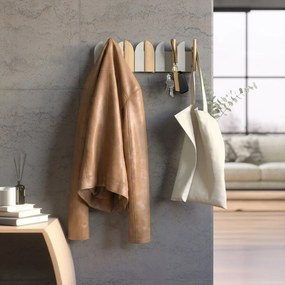 Béžový/v přírodní barvě ocelový nástěnný věšák 43 cm Saloon – Umbra