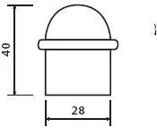 Dveřní zarážka TWIN G 1001 (A, NI-SAT, F1, F9, F4,CM) - NI-SAT (matný nikl)