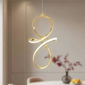 Toolight Toolight, LED závěsné svítidlo, 17W, 3000K, LHJ091-1CP, zlatá, OSW-50040