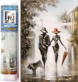 NORIMPEX Diamantové malování Romantická procházka / 30x40 cm