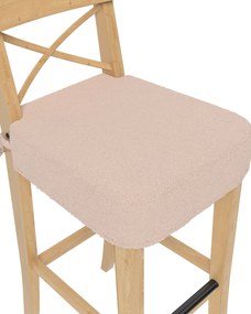 Sedák na židli IKEA Ingolf - barová barva růžová látka pletený vzor