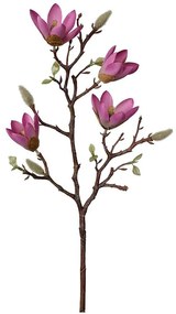 Umělá kytka magnolie 59 cm fialová