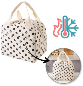 Flamenco Mystique Termotaška na jídlo LUNCH BOX s motivem sedmikrásek 26x21x18cm PJM45