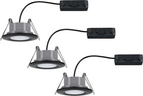 P 99991 Vestavné svítidlo LED Calla IP65 kruhové 4.000K 3x6,5W černá mat výklopné - PAULMANN