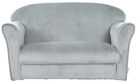 Světle šedá sametová dětská pohovka 78 cm Lil Sofa – Roba