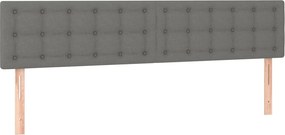 Box spring postel s matrací tmavě šedá 200x200 cm textil 3140402