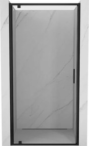 Mexen Exo, 1-křídlé sprchové dveře do otvoru 65 cm, 6mm čiré sklo, černý profil, 8181-065-000-70-00