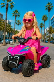 Elektrické autíčko QUAD Kids E-ATV růžové