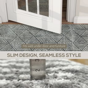 HOMCOM Krátkosrstý koberec do obývacího pokoje v moderním stylu, pratelný koberec, koberec do obývacího pokoje, ložnice, 150 x 80 cm Tmavě šedý