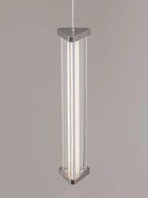 Matně černé/v matně stříbrné barvě kovové LED stmívatelné závěsné svítidlo se stínidlem z akrylového skla ø 6 cm Pheme – Nova Luce