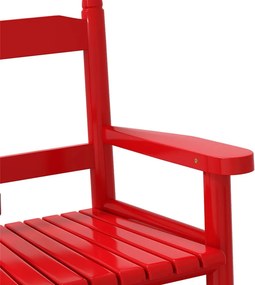 Houpací křesla pro děti 2 ks červená masivní topolové dřevo 3281601