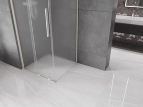 Mexen Velar, sprchový kout s posuvnými dveřmi 120 x 120 cm, 8mm sklo námraza, broušená ocel, 871-120-120-31-97
