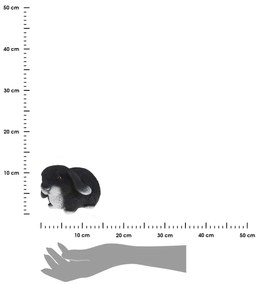 Zahradní figurka z polyresinu Bunny, 16 cm, černá