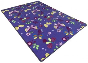Vopi Dětský koberec Motýlek 5291 fialový 80 x 120 cm
