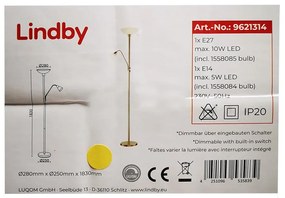Lindby | Lindby - Stojací lampa JOST 1xE27/10W/230V + 1xE14/5W | LW0076