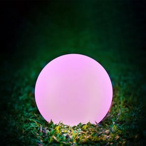 LED RGBW Solární lampa BALL LED/3,7V 1500 mAh pr. 40 cm IP65 + dálkové ovládání