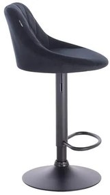 Barová židle SALVADOR - černá na černé podstavě