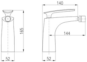 Slezák Rav Tigris TG144.0 bidetová baterie stojánková