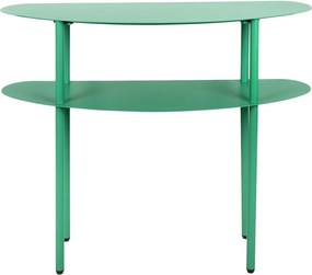 Zelený kovový konzolový stolek 28x90 cm Cool Retro – Leitmotiv