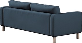 Potah na pohovku IKEA  Karlstad 3-místná, nerozkládací, krátký barva modrá látka pletený vzor
