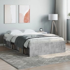 vidaXL Rám postele betonově šedý 120 x 190 cm Small Double