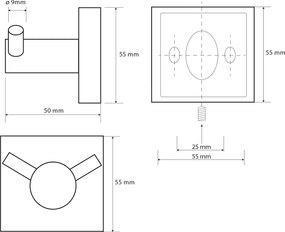 Sapho, X-SQUARE dvojháček, chrom, XQ201