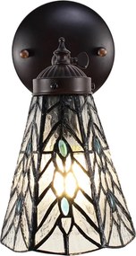 Nástěnná lampa Tiffany Venne grey - 17*12*23 cm E14/max 1*40W