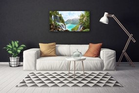 Obraz na plátně Záliv Vodopád Hory 120x60 cm