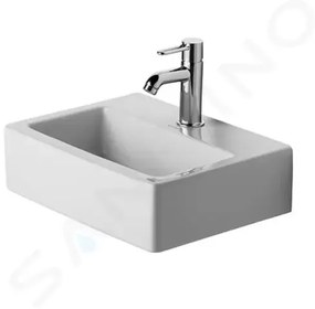 DURAVIT - Vero Umývátko Med, 450x350 mm, s 1 otvorem pro baterii, bez přepadu, alpská bílá (0704450041)