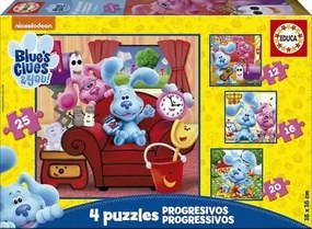 EDUCA Puzzle Blue's Clues 4v1 / (12  16  20  25 dílků) / od 3 let