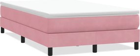 Postel Box Spring bez matrace růžová 120x220 cm samet 3315872