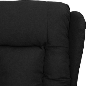 Polohovací křeslo černé textil 339050