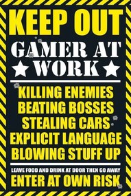Plakát, Obraz - Gaming - keep out