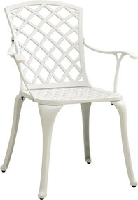 3dílný bistro set litý hliník bílý 3070582