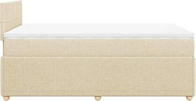 Box spring postel s matrací krémová 120x190 cm textil 3287400