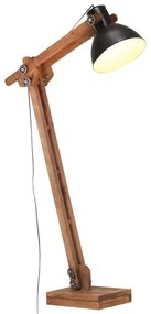 Stojací lampa černá masivní mangovníkové dřevo E27 320581