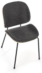 HALMAR K467 židle přírodní dub/tmavě šedá