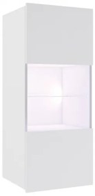 Gibmeble závěsná vitrína Calabrini barevné provedení bílá, LED osvětlení ANO