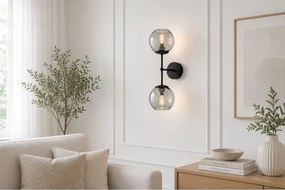 BRILAGI - Nástěnná lampa DIOR 2xE27/60W/230V černá/kouřová šedá
