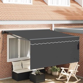 Stahovací markýza Antracit 350 x 250 cm Polyester a hliník 3330224