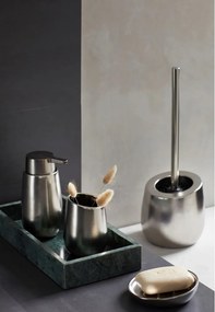 Keramická WC štětka v matně stříbrné barvě Badi – Wenko