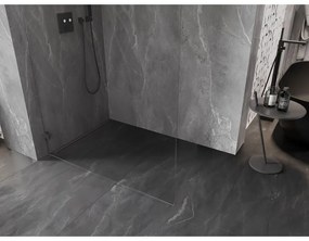 Mexen, Mexen Lunar L sprchová stěna levá 100 x 200 cm, průhledná 8 mm, pistolový kov - 830L-100-000-95-00-L