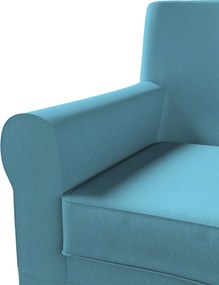 Potah na křeslo IKEA Ektorp Jennylund barva modrá látka pletený vzor