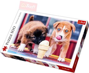 TREFL PUZZLE Foto Pejsci Čas na zmrzlinu 500 dílků 48x34cm 137272 tr137272