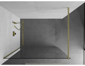 Mexen Kioto, sprchová zástěny typ Walk-In 135 x 200 cm, 8mm čiré sklo, zlatý matný profil, 800-135-101-55-00