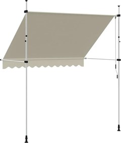 Ručně zatahovací markýza 250 cm krémová 143695