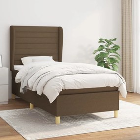 Box spring postel s matrací tmavě hnědá 80x200 cm textil 3128560