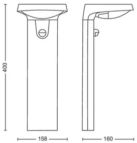 Philips - LED Venkovní lampa se senzorem TYLA LED/9W/230V 2700K IP44