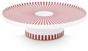 Pip Studio Royal Stripes svícen 14 cm, růžový (Porcelánový svícen)