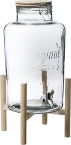 Dávkovač nápojů se stojanem, 8 L, skleněný